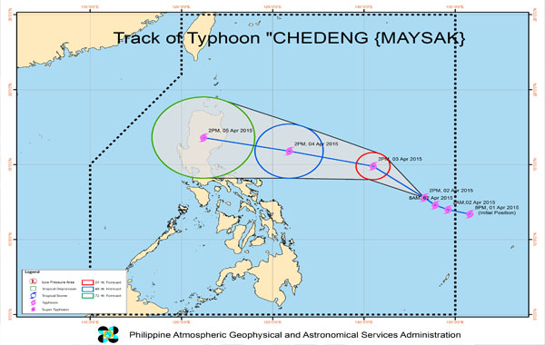 Bagyong Chedeng, bahagyang humina - PAGASA - Radyo La Verdad - Radyo La ...